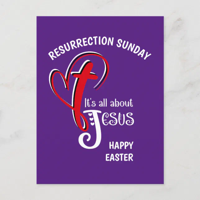 Christian Easter ALL ABOUT JESUS Resurrection Postcard | Zazzle