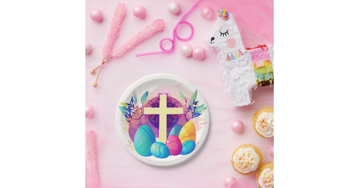 Christian Easter Cross Paper Plates | Zazzle