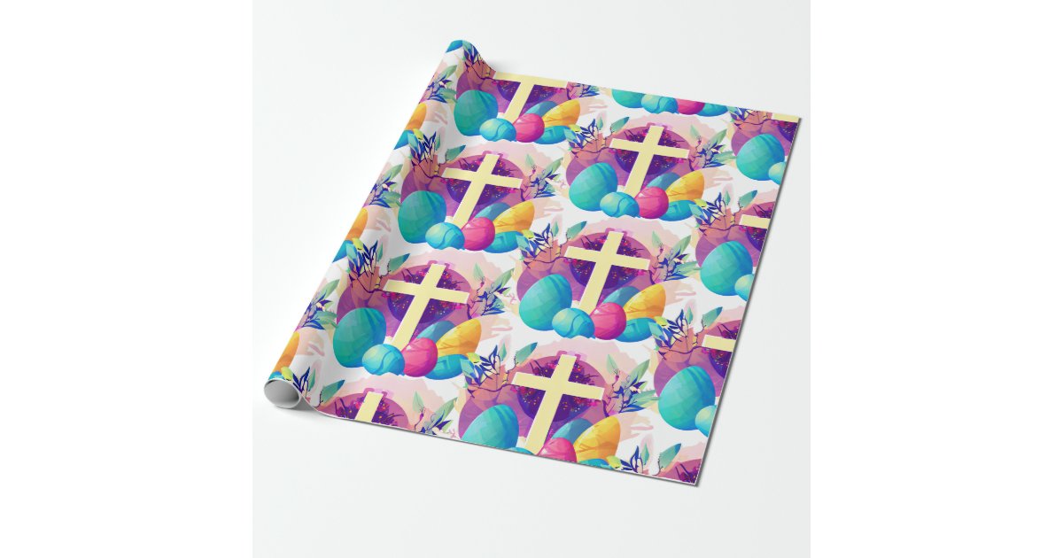 Christian Easter Cross Wrapping Paper | Zazzle