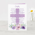 Christian Easter Poem Purple Flowers & Cross Card | Zazzle