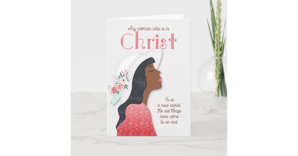 Christian Easter Scripture with African American Card | Zazzle