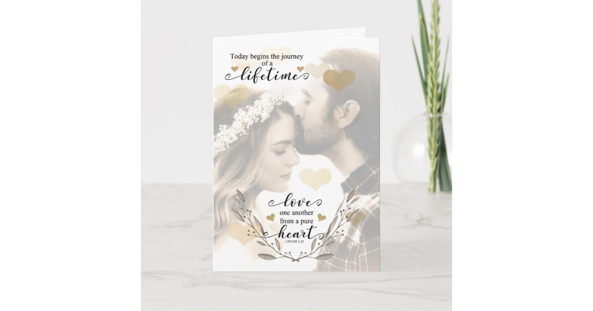 Christian Engagement Congratulations Bible Verse Card | Zazzle