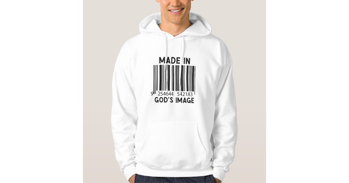 Christian Faith Barcode - Made In God's Image Hoodie | Zazzle