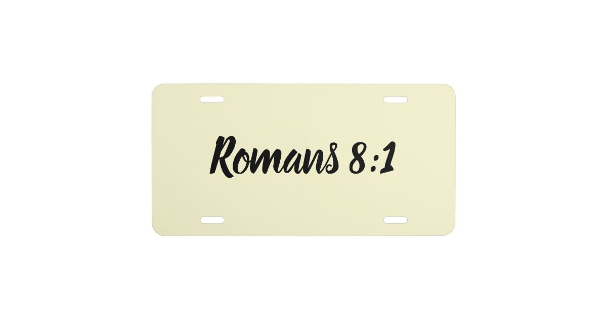 Christian Faith Bible Life Verse Typography License Plate | Zazzle