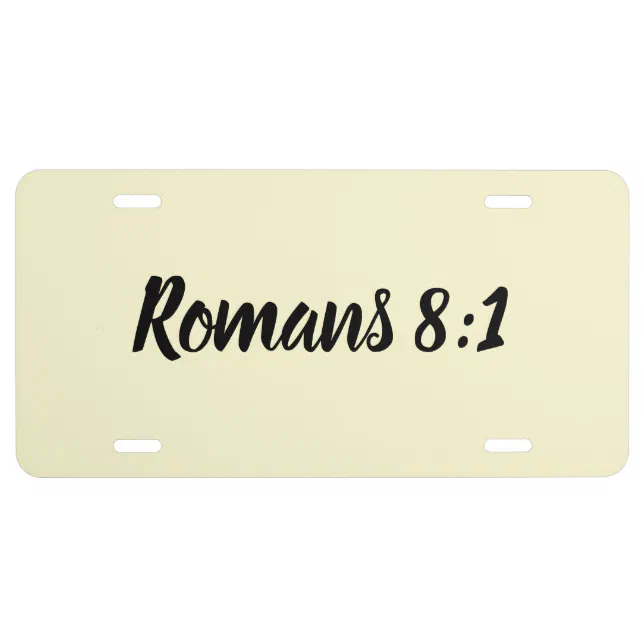 Christian Faith Bible Life Verse Typography License Plate | Zazzle