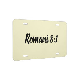 Christian Faith Bible Life Verse Typography License Plate | Zazzle