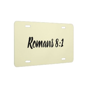 Christian Faith Bible Life Verse Typography License Plate | Zazzle