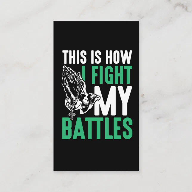Christian Faith Fight My Battles Prayer Christ Business Card | Zazzle