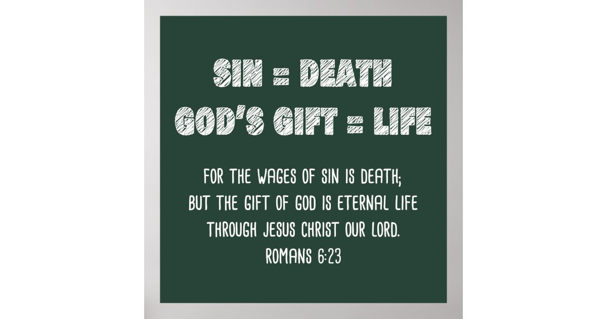 Christian Faith Math Equation: Salvation Gospel Poster | Zazzle