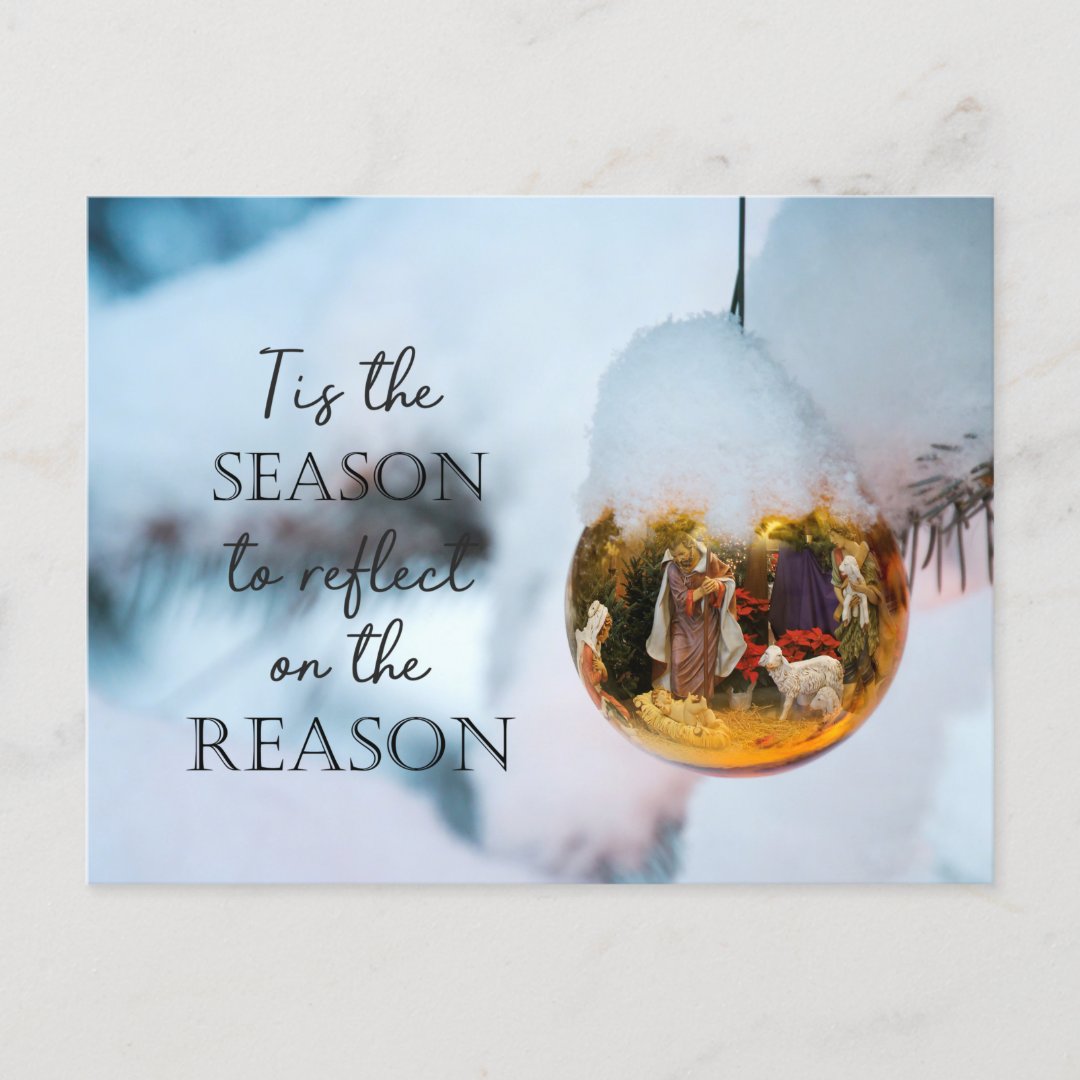 Christian Faith Nativity Reason for Season Photo Holiday Postcard | Zazzle