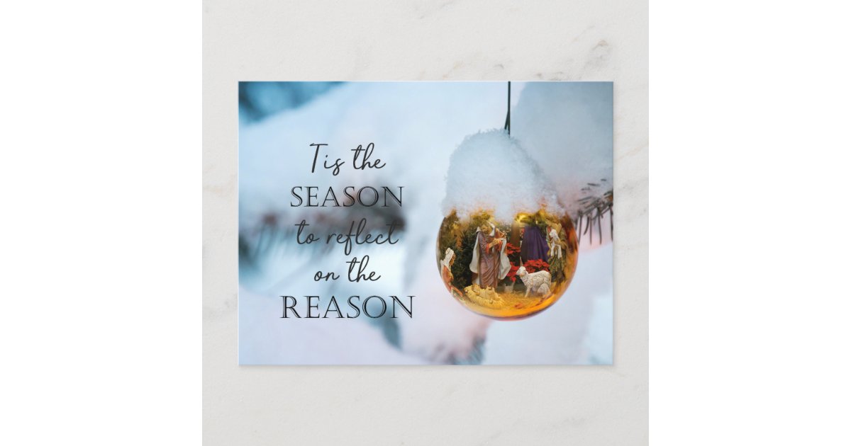 Christian Faith Nativity Reason for Season Photo Holiday Postcard | Zazzle