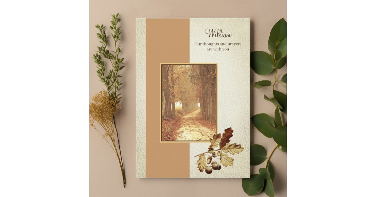 Christian Faith Watercolor Fall Road Comfort Card | Zazzle
