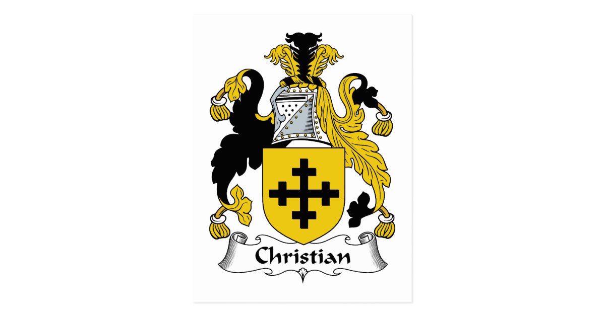 Christian Family Crest Postcard | Zazzle.com