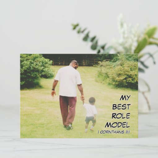 Christian FATHER'S DAY Best Role Model PHOTO Card | Zazzle