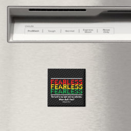 Christian FEARLESS Whom Shall I Fear? Fridge Magnet | Zazzle