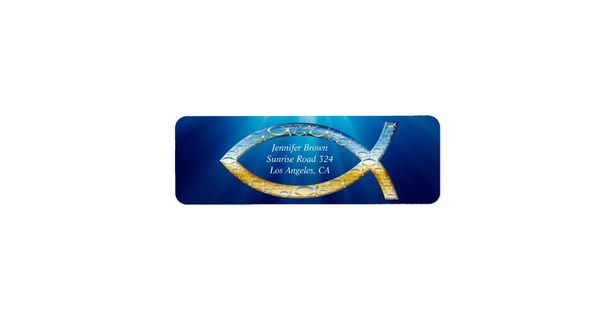 Christian Fish Address Label | Zazzle