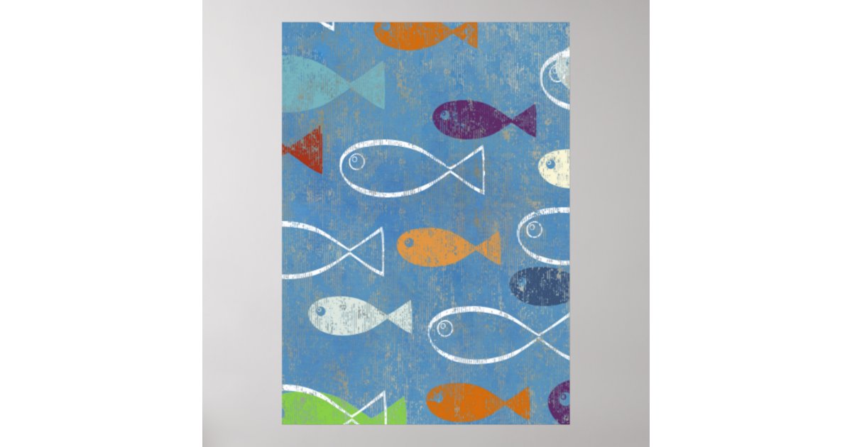 Christian Fish Art Poster | Zazzle