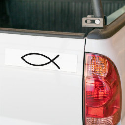 Christian Fish Bumper Sticker | Zazzle