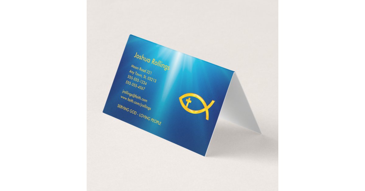 Christian Fish Business Card | Zazzle