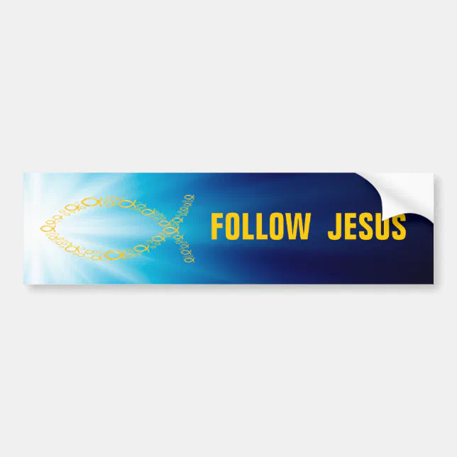 Christian Fish | Follow Jesus Bumper Sticker | Zazzle