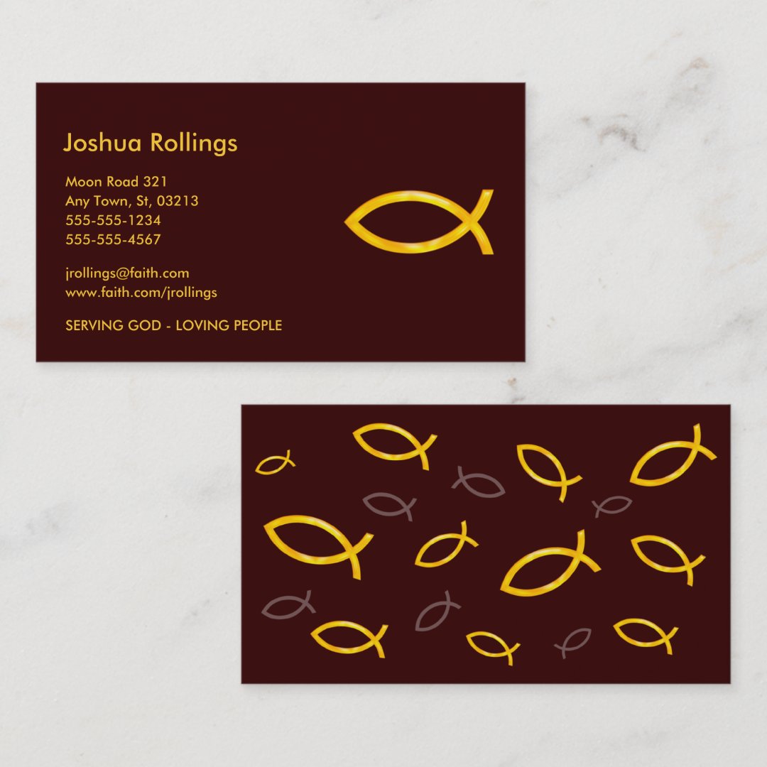 Christian Fish | Inspirational Business Card | Zazzle