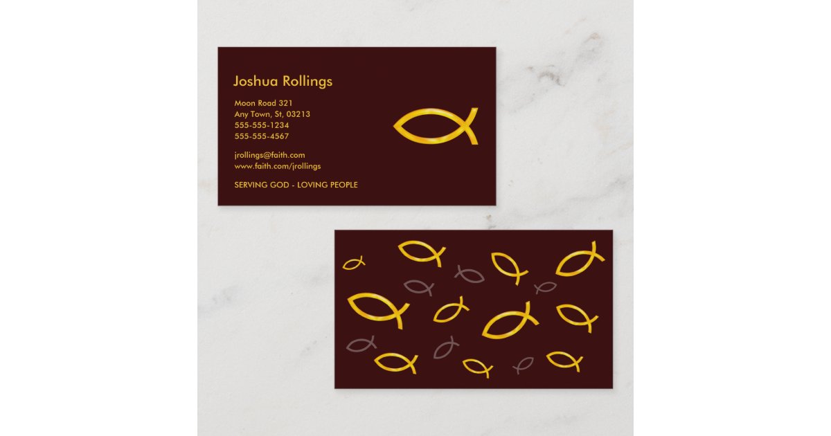 Christian Fish | Inspirational Business Card | Zazzle