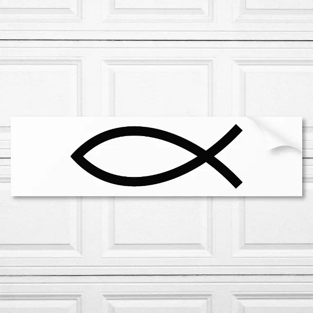 Christian Fish Symbol Ichthys Bumper Sticker | Zazzle