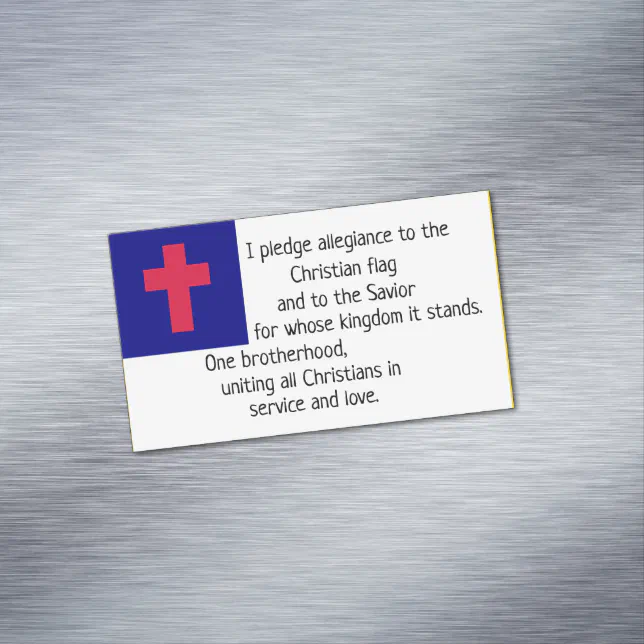 Christian Flag Pledge Business Card Magnet | Zazzle