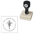 Christian Floral Cross Religious Vintage Rubber Stamp | Zazzle