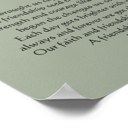 Christian Friendship Poem Poster | Zazzle