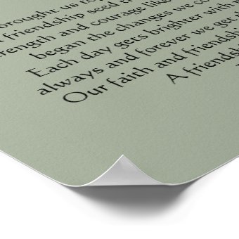 Christian Friendship Poem Poster | Zazzle