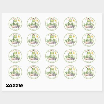 Christian FROG Acronym Floral Classic Round Sticker | Zazzle