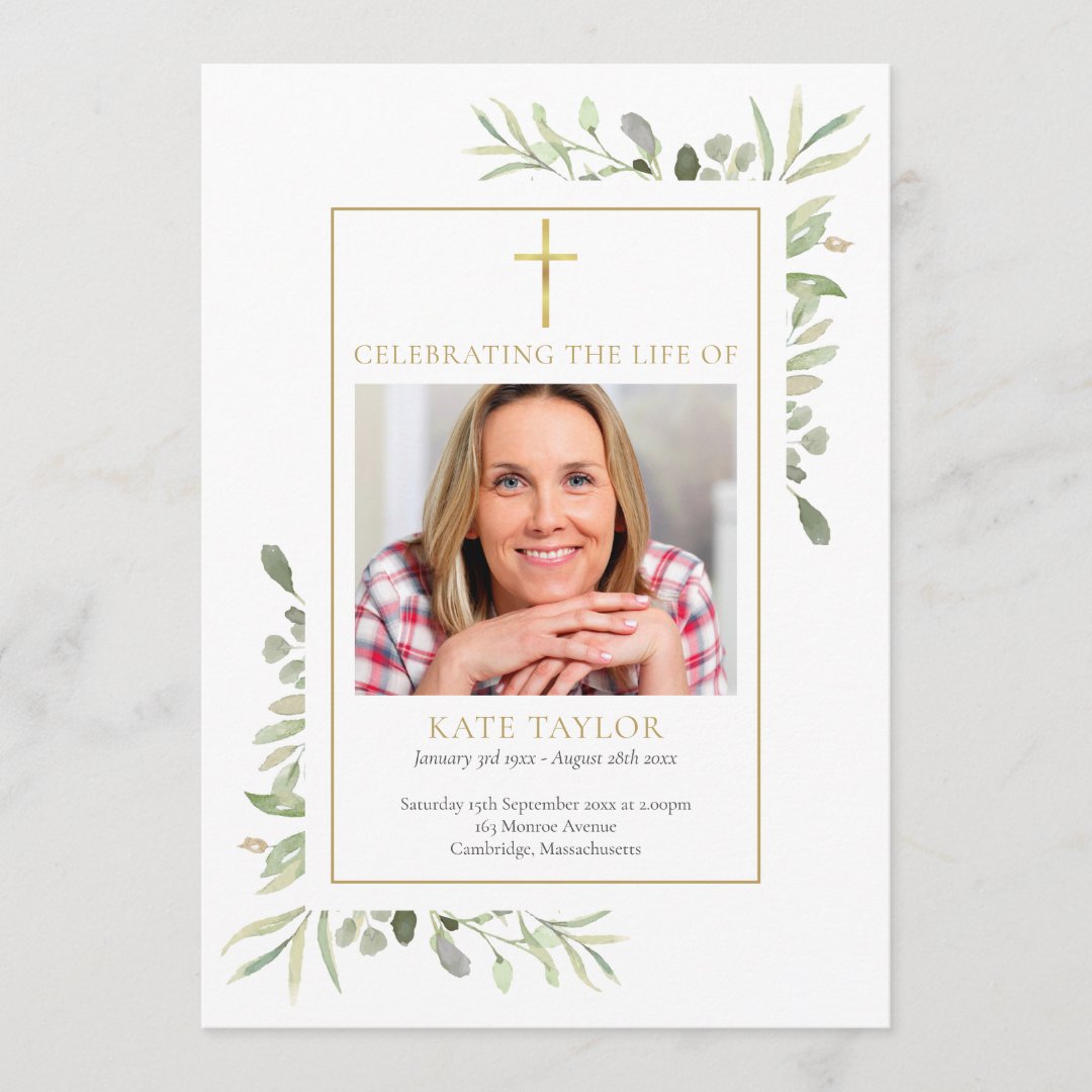 Christian Funeral Memorial Order Of Service Program | Zazzle