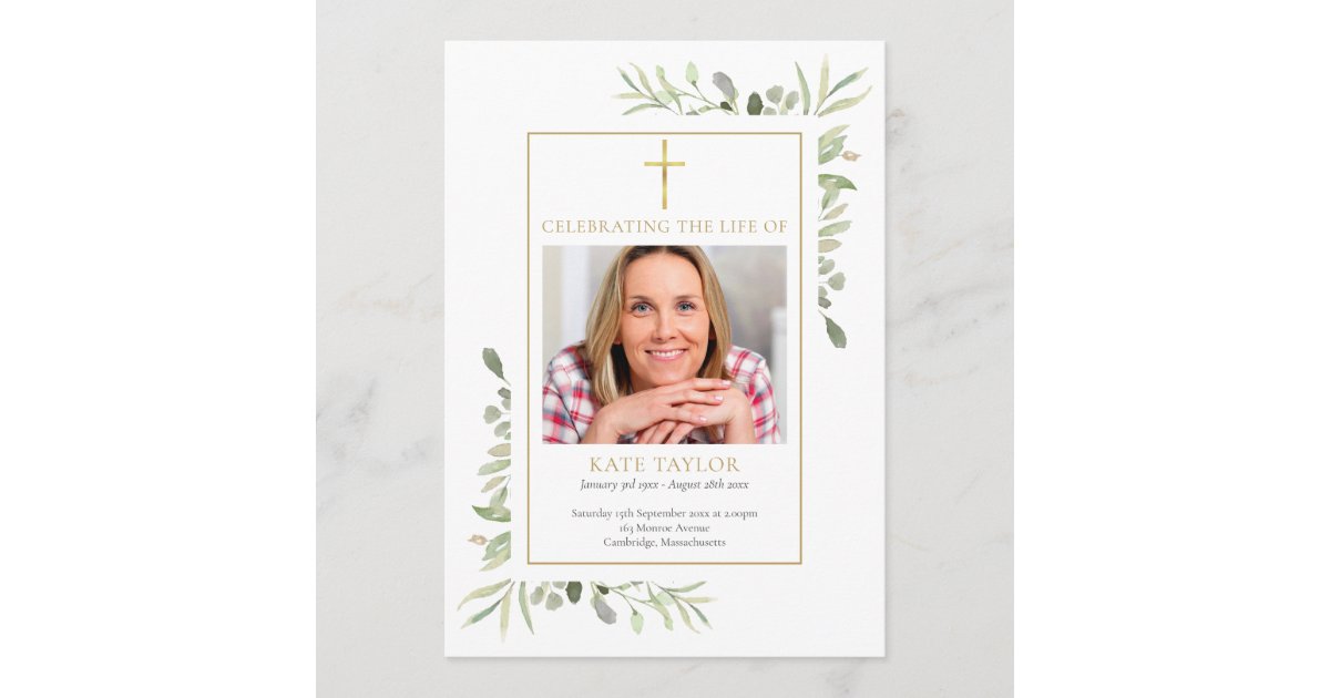 Christian Funeral Memorial Order Of Service Program | Zazzle