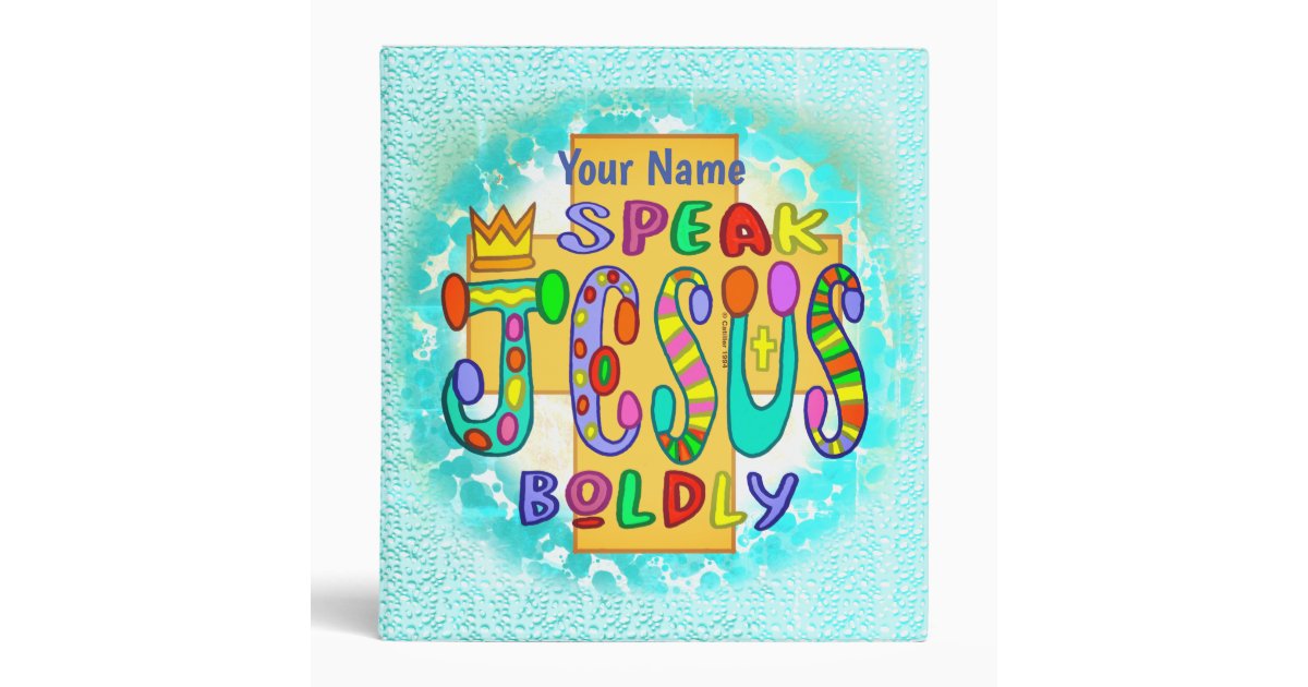 Christian Funky Jesus binder | Zazzle