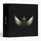 Holy Spirit Wings and Cross with Scripture Verse 3 Ring Binder | Zazzle.com