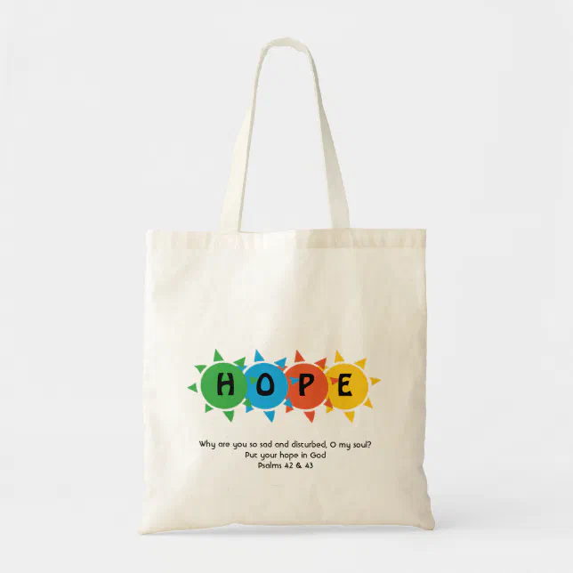 Christian HOPE IN GOD Suicide Prevention CUSTOM Tote Bag | Zazzle