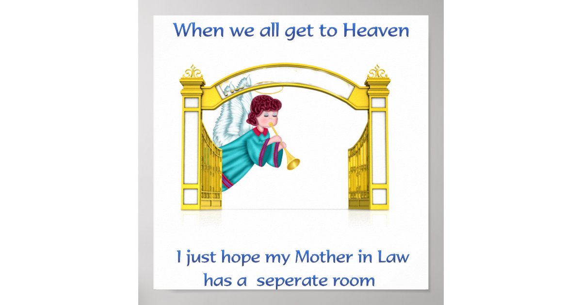 Christian humor heaven poster | Zazzle