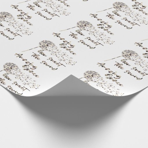 Christian Hymn; Amazing Grace Quote Wrapping Paper | Zazzle