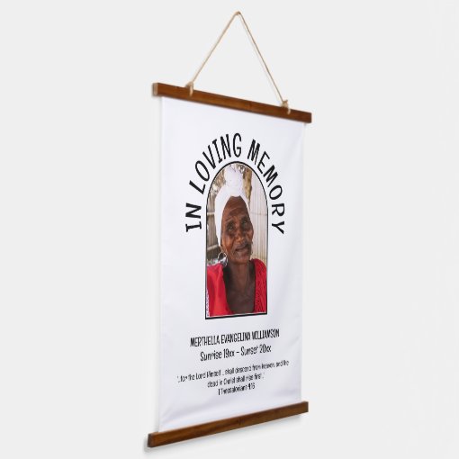 Christian IN LOVING MEMORY Photo Hanging Tapestry | Zazzle