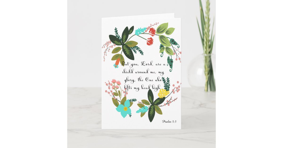 Christian inspirational Art - Psalm 3:3 Holiday Card | Zazzle