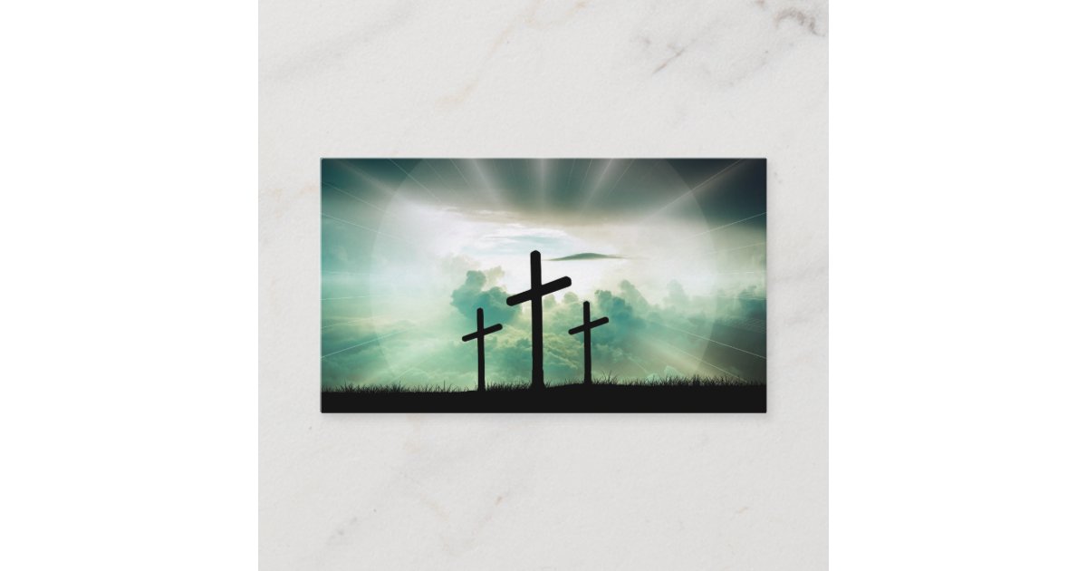Christian Inspirational Bible Religious Cross Business Card | Zazzle