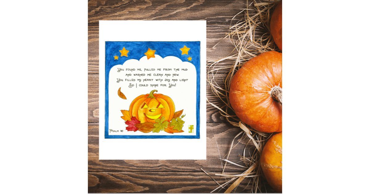 Christian Jack O Lantern Pumpkin Postcard | Zazzle