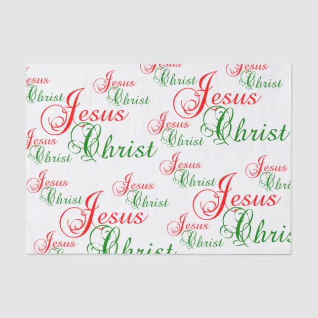 Christian JESUS CHRIST Christmas Tissue Paper | Zazzle