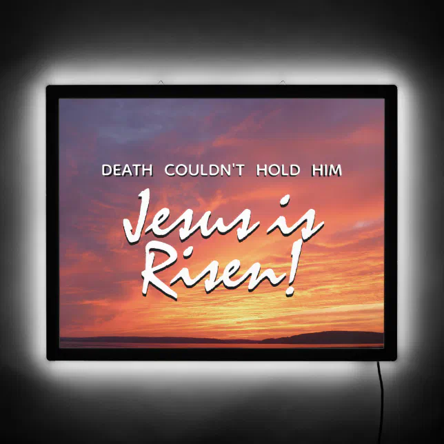 Christian JESUS IS RISEN Easter LED Sign | Zazzle