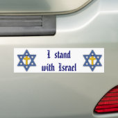 Christian Jewish Support for Israel Bumper Sticker | Zazzle
