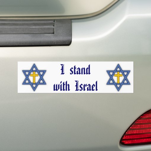 Christian Jewish Support for Israel Bumper Sticker | Zazzle