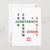 Christian JUNETEENTH Crossword Postcard | Zazzle