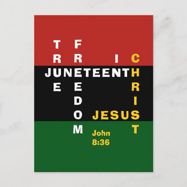 Christian JUNETEENTH Postcard | Zazzle