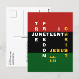 Christian JUNETEENTH Postcard | Zazzle